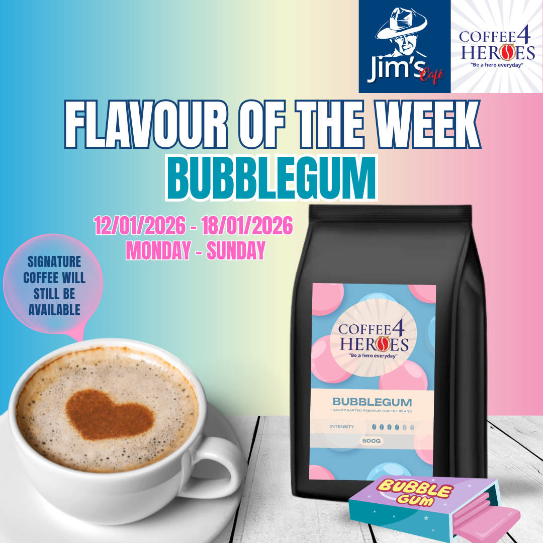 Coffee Flavour of the Week: Bubblegum at Jim’s Café – COFFEE4HEROES
